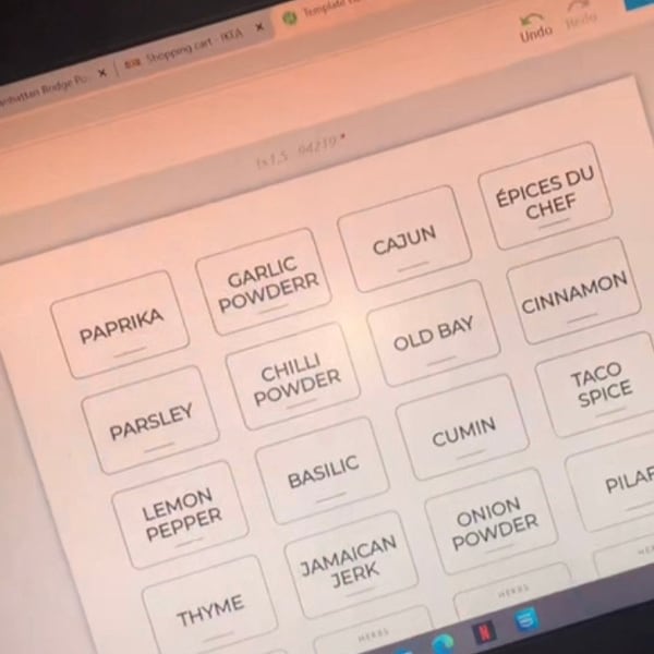 Editable Avery Spice Jar Labels Modern Minimalist Printable Spice Jar ...