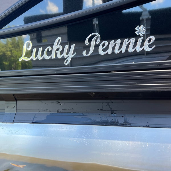 Custom Boat Decals Pontoon Name Raised Domed - Etsy