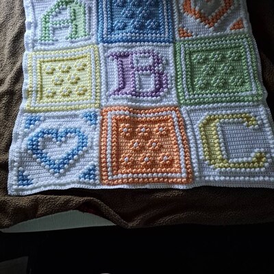 ABC Pattern for Crocheted Blanket - Etsy