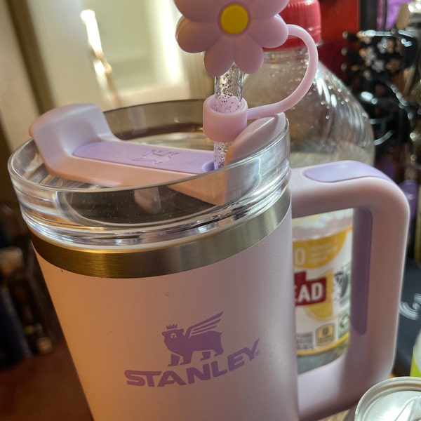 Retro Daisy Tumbler Straw Topper Floral Bottle Straw Cover Silicone ...