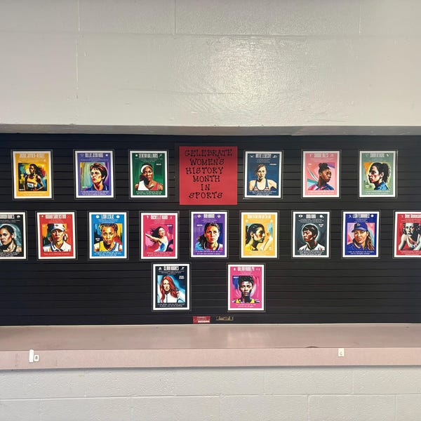 Women's History Month Posters: Famous Female Athletes Inspiring Women ...