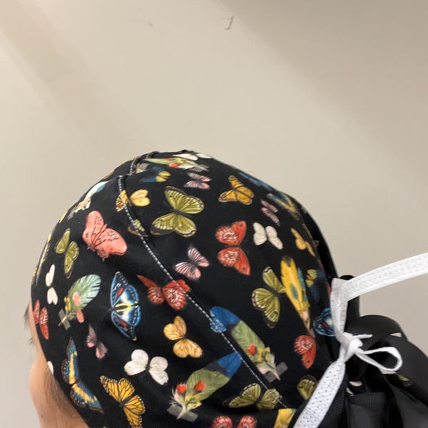 Scrub Cap for Men, Roam Wild Surgical Hat, Outdoor Adventure Tie Back ...