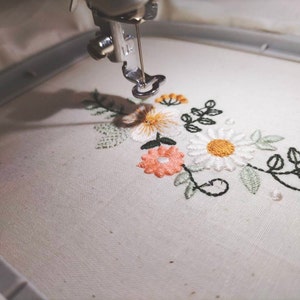 Machine Embroidery Design Modern Boho Flowers Modern Floral Digital ...