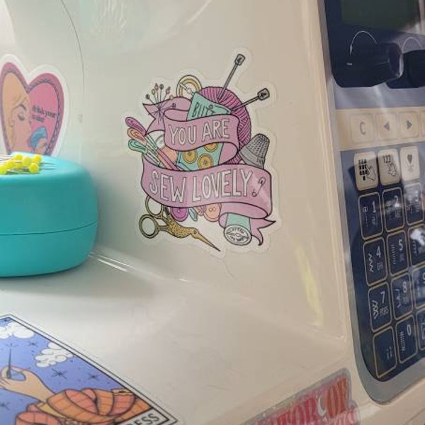 You Are Sew Lovely Vinyl Sticker, Sewing Decals, Sewing Themed, Sewing ...