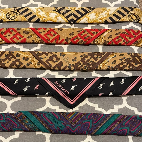 Designer Kenzo Handkerchief, Retro 90s Floral Pattern, Elegant Cotton ...