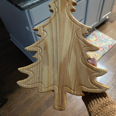 Christmas Tree Cutting Board/ Christmas Tree Charcuterie Board/ Ash ...