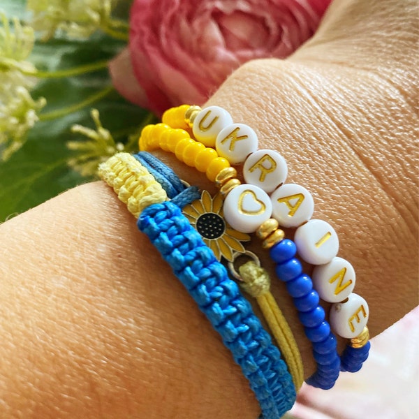 Support Ukraine Bracelet | Ukraine Donation | Bracelet for Ukraine ...