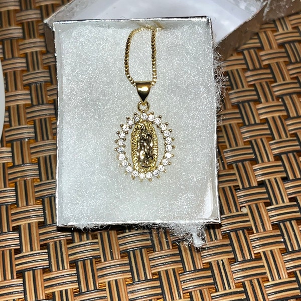 Virgen De Guadalupe Diamond Necklace - Etsy