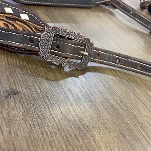 Original Red & Cheetah Tack Set USA Made Bling Leather Tack Western ...