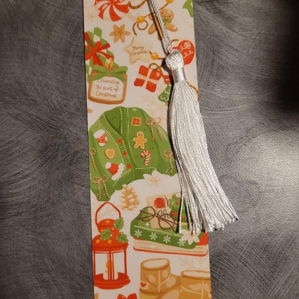 Christmas Bookmark, Booklover, Seasonal Bookmark, Holiday Bookmark ...