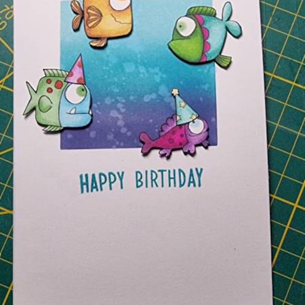 Smoosh Fish - 7 Digi Stamps in Jpg and Png Files - Etsy