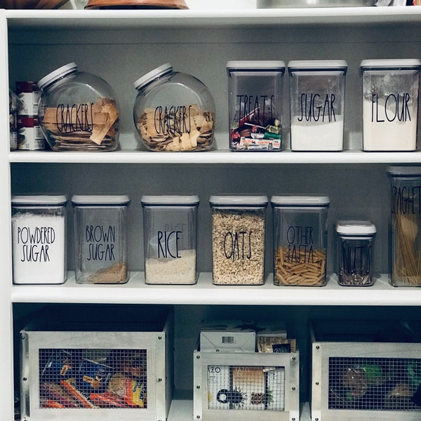 Custom Rae Dunn Inspired Vinyl 3" Decals-canister Labels-farmhouse ...