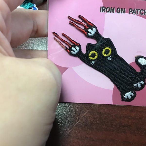 Black Cat Patches Iron on Patches Cat Iron on Patch Patches for Jackets Embroidery Patch Patch ...