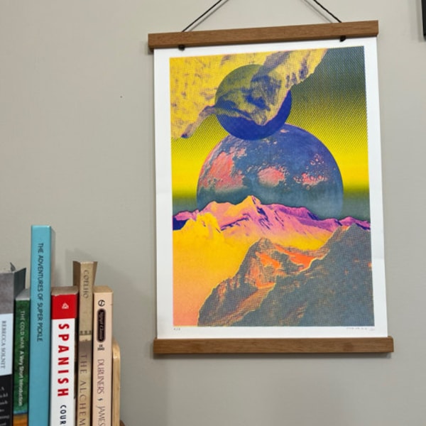A3 Risograph Print of a Japanese Collage Landscape 2.0 - Etsy