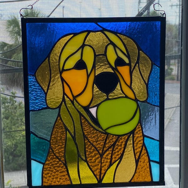 Pitbull Stained Glass Pattern Design Digital Download PNG Dog - Etsy