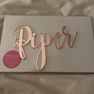 Name Plaque Script 1 Name Plate for Cake Mirror Name Plates Lasercut ...