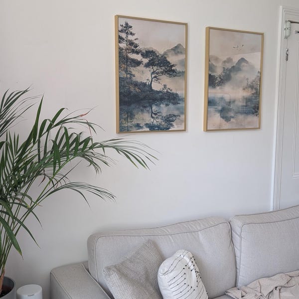 Minimalist Neutral Japandi Style Wall Art Set of 3, Japanese Cherry ...