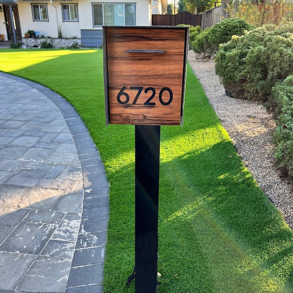 Post Mounted Mailbox - Aluminum Mailbox Post - Mailbox Pole - Metal ...