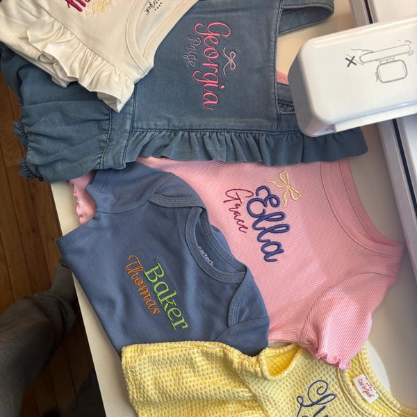 Script Embroidery Font Bundle #1 - 10 Embroidery Fonts - Formats ...