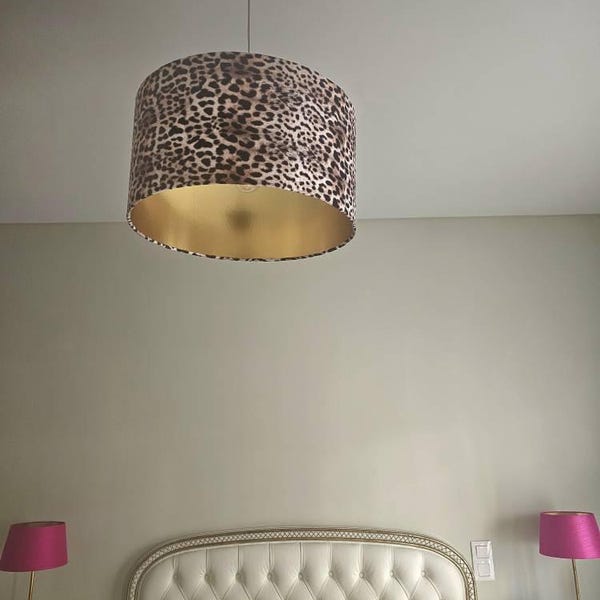 Handmade Velvet Luxe Leopard Print Portable Lamps. 3 Sizes Available ...