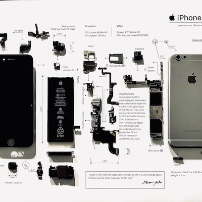 Download iPhone 5 Teardown Template, Disassemble Phone Drawings - Etsy ...