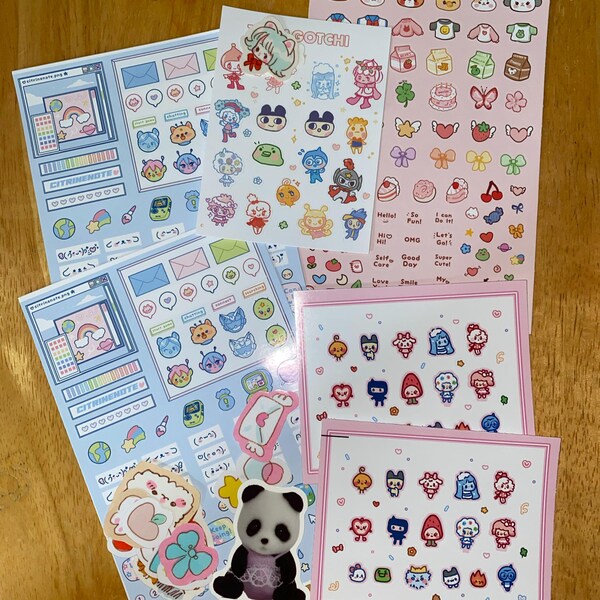 Cleffa Pink Friends Deco Sticker Sheet Cute Kawaii Aesthetic Nostalgia ...