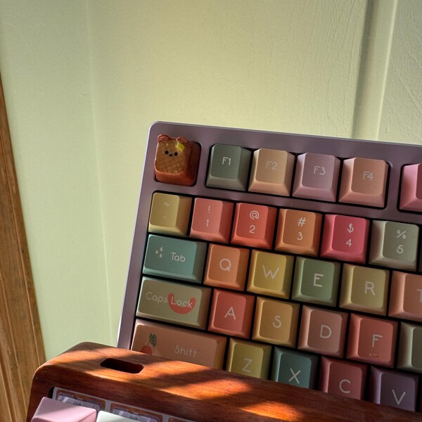 Cute Artisan Bear Toast Keycaps - Etsy