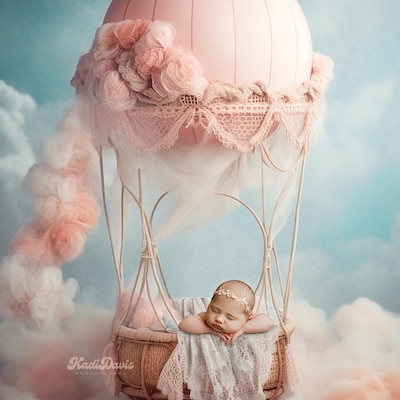 Newborn Digital Backdrop, Girl Backdrop Newborn, Pink Digital ...
