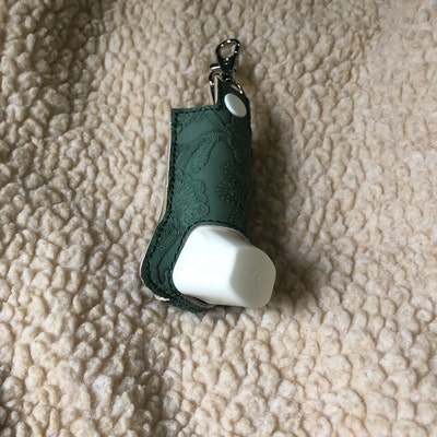 Moss Chenille Embossed Inhaler Case Keychain,inhaler Holder Keychain ...