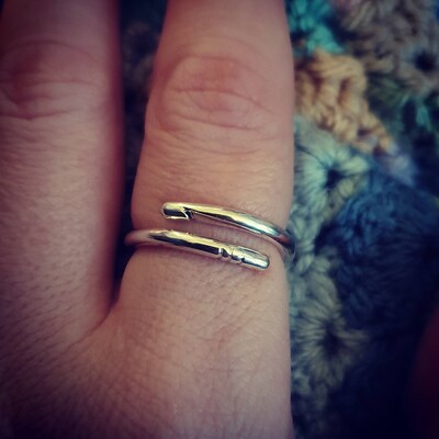 Silver Crochet Hook Ring - Etsy