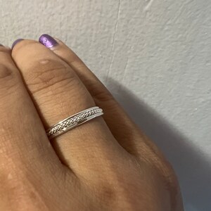 Silver Stacking Ring Set,textured Ring Set,textured Rings,faceted Ring ...