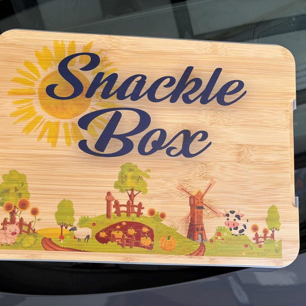 Personalized Snackle Box, Heavy Duty Snackle Box With Cutting Board ...