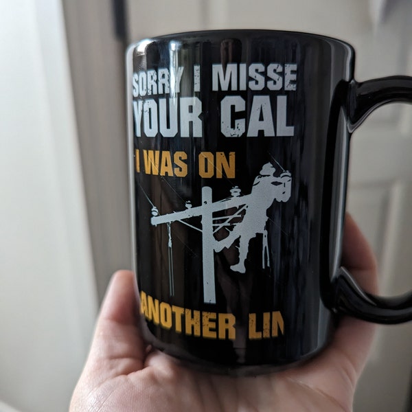 Lineman Coffee Mug | Power Lineman | Love My Lineman | Electrician ...