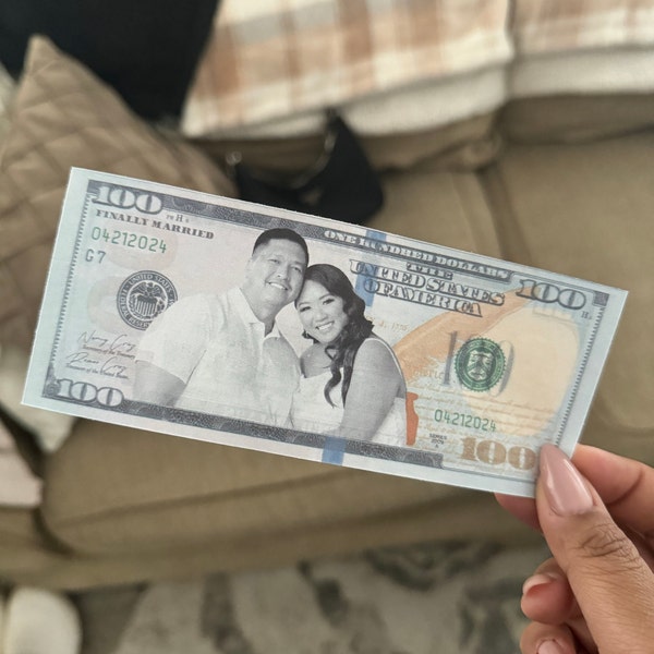 Your Face on Money for Wedding, Favors for Guests, Game Money, 100 ...