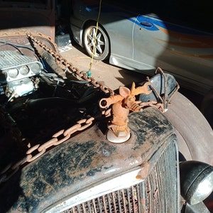 Rod the Rat Mechanic Rat Rod / Hot Rod Hood Ornament. Homage - Etsy