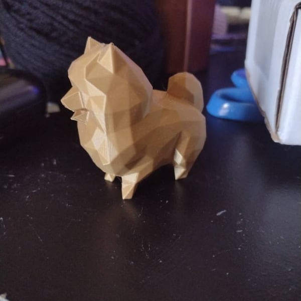 The ORIGINAL Pomeranian / Keeshond / Spitz - 3D Printed Low Polygon ...