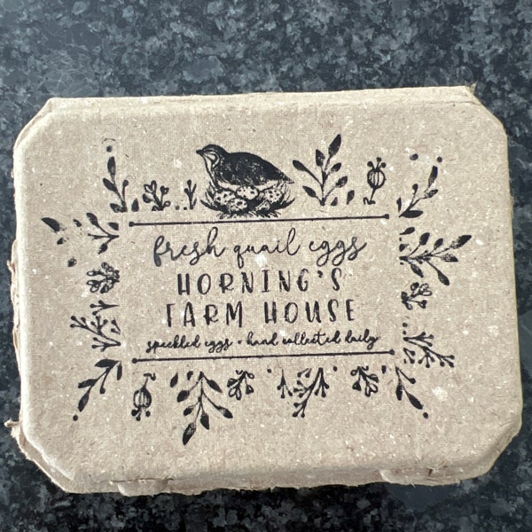 Quail Egg Custom Rubber Stamp - Quail Egg Carton Stamp - Farm Stamp ...