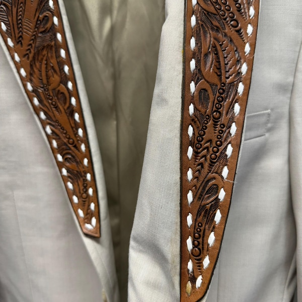 As Seen in Cowgirl Magazine Custom Hand Tooled Leather Lapels for ...