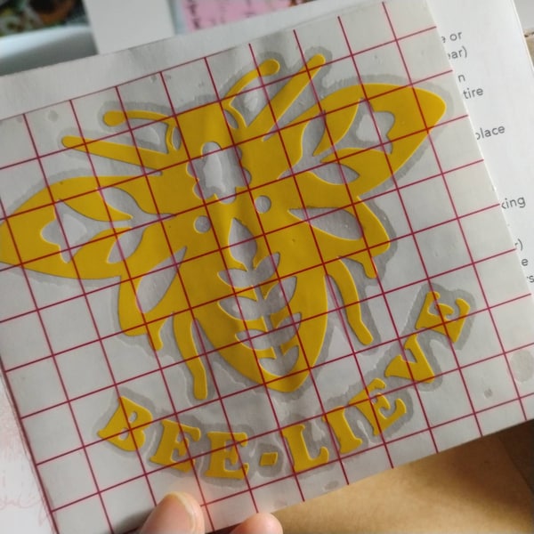Yellow Floral Bee Boho Car Decal for Beekeepers and Gardeners. Exterior ...