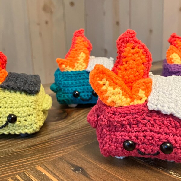 Dumpster Fire PDF Crochet Pattern Twinkie Chan 100% Soft Amigurumi - Etsy
