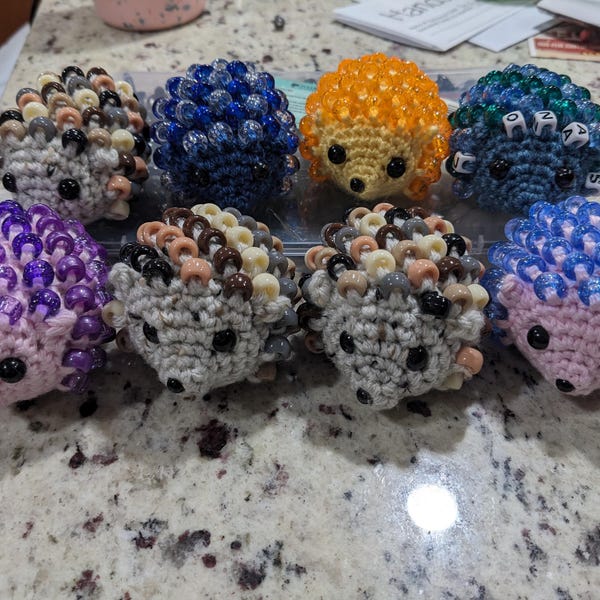 Beaded Fidget Hedgehog Crochet Pattern Crochet Fidget Toy Fidget ...