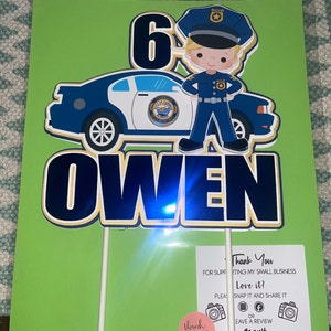 Police Cake Topper, Policeman Topper, Cops Party Decoration, Officer ...