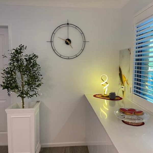 Lines Wall Clock, Oversized Wall Clock, Unique Wall Clock, Modern Wall ...