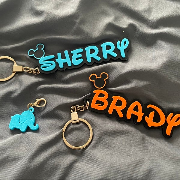 Custom Disney Keychain, Disney Name Key Chain, Disney Name Tags ...