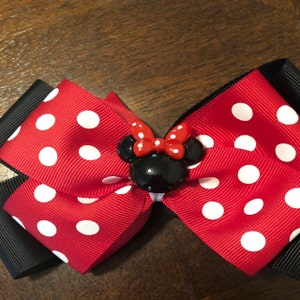 Minnie mouse bow minnie mouse hairbow Minnie Mouse center | Etsy