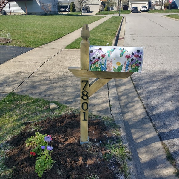 Hand Painted Mailbox, Medium Mailbox, Waterscape, Artistic, Unique ...