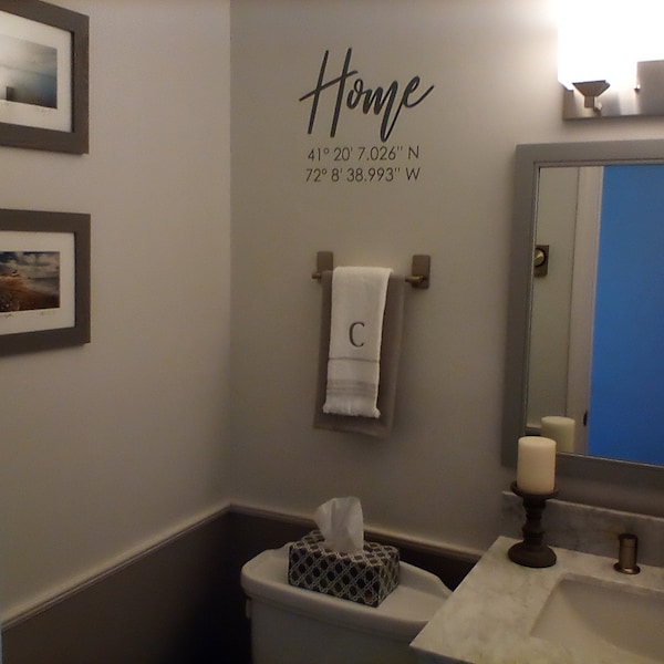 Home GPS Coordinates Decal | GPS Coordinates | Sign | Wall Vinyl | New ...