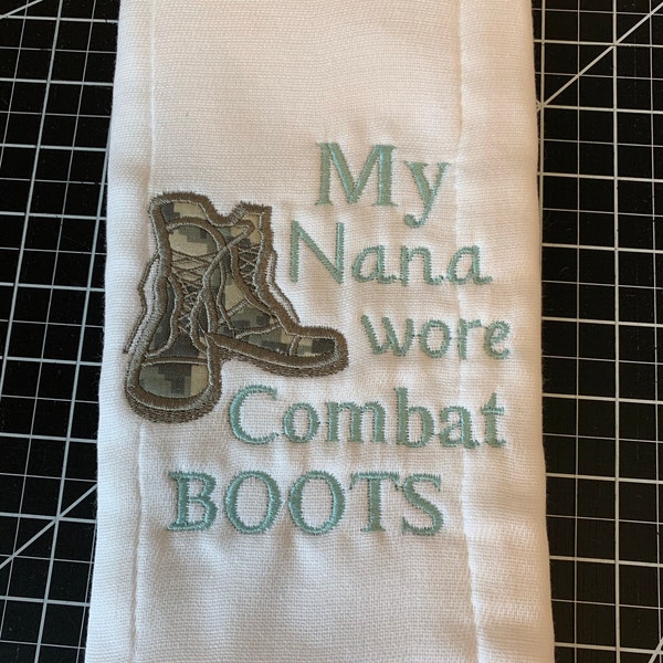 Traditional Military Combat Boots Applique and Embroidery Design File ...