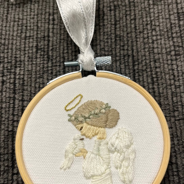 PDF Pattern - 3" Ornament Angel - Step by Step Beginner Embroidery ...