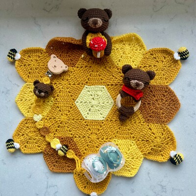 CROCHET PATTERN BUNDLE Ted the Bear Crochet Baby Shower Gift Set of ...